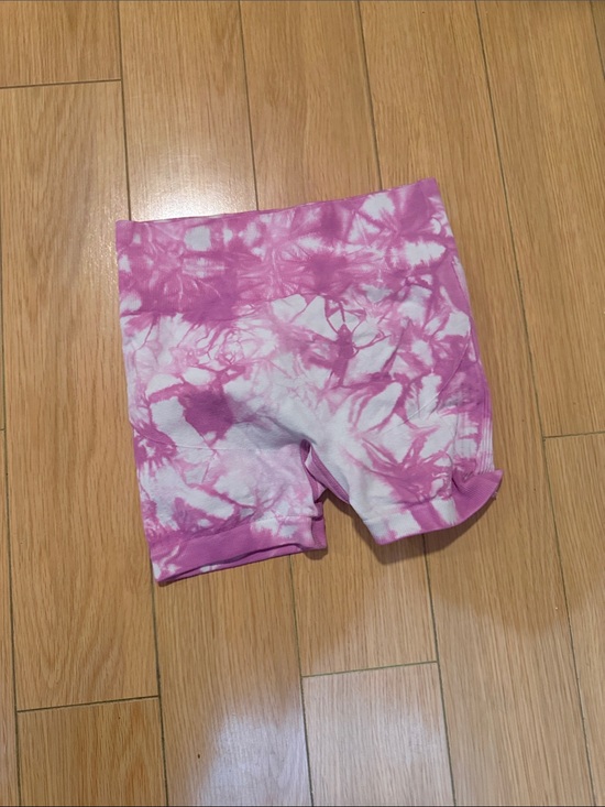 Shorts | Tiedye Pink And White Biker Shorts | Poshmark